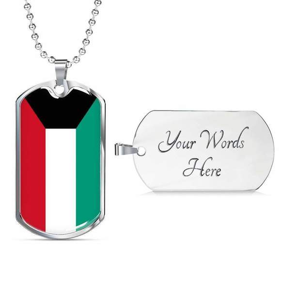 Express Your Love Gifts | Jewelry | Kuwait Flag Necklace Kuwait Flag ...